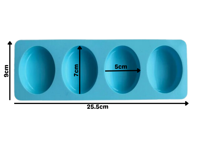 Oval Soap Mold - 4 Cavity – PureFx