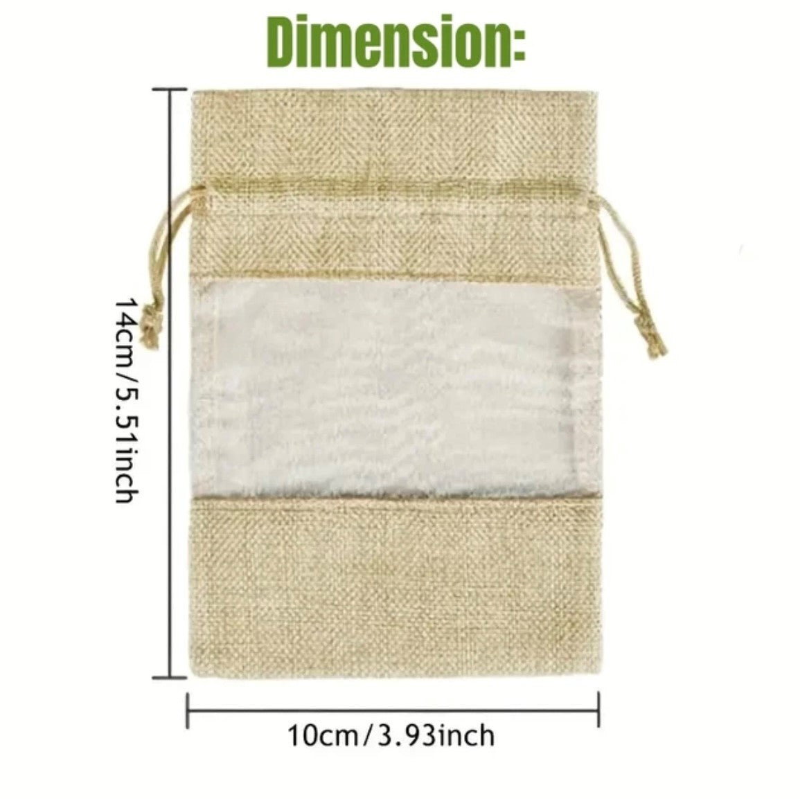 Drawstring Jute Bag - with Window – PureFx